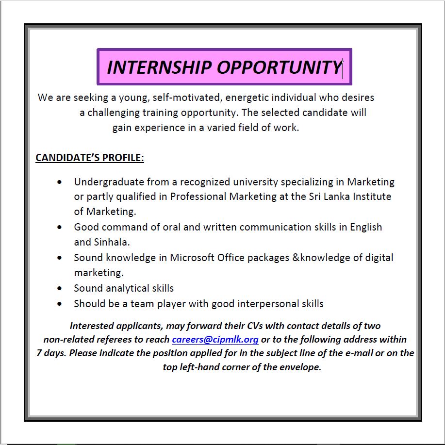 Careers – CIPM Sri Lanka