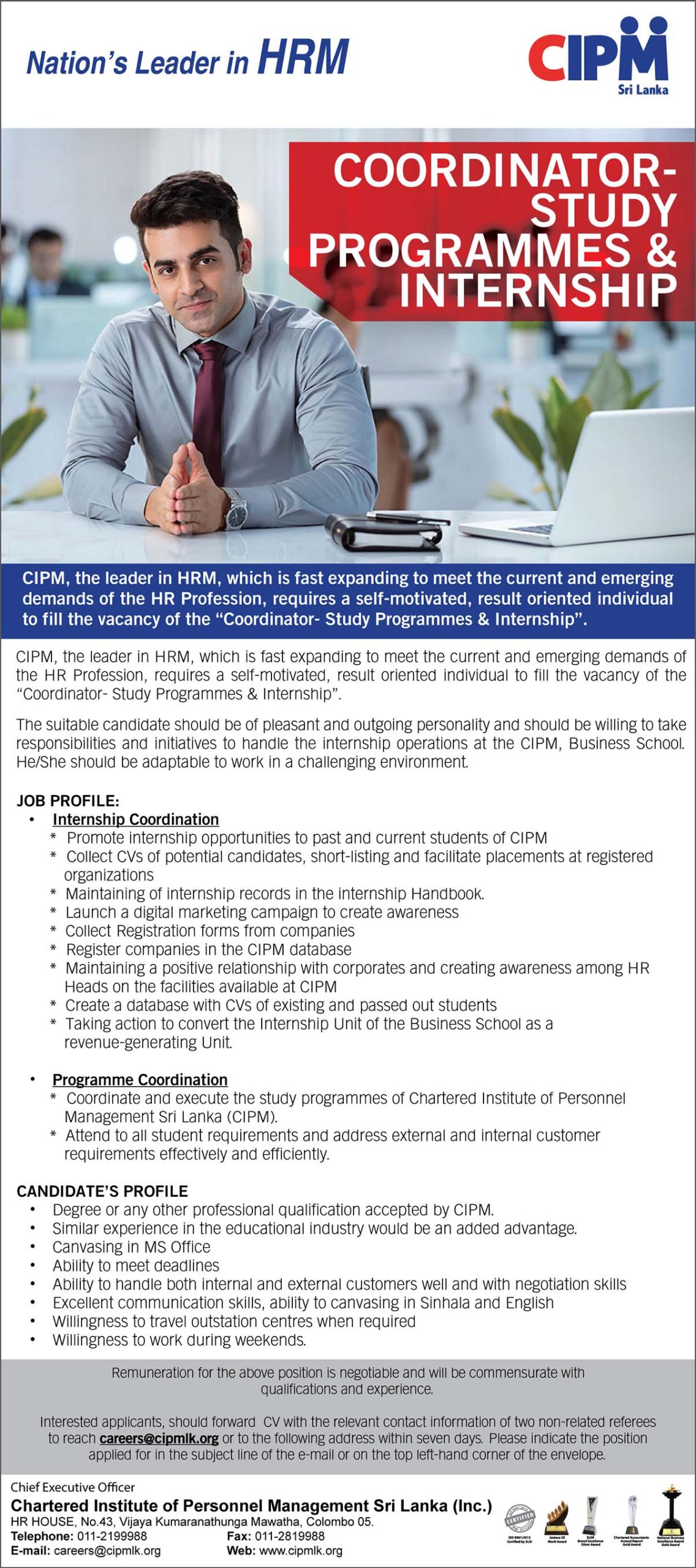 Careers - CIPM Sri Lanka