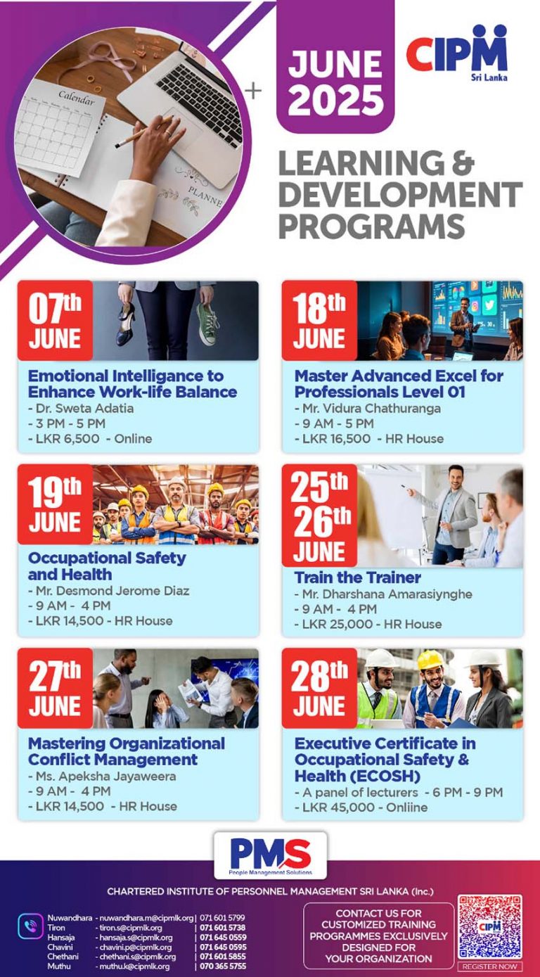 PMS Calendar – June 2025 - CIPM Sri Lanka